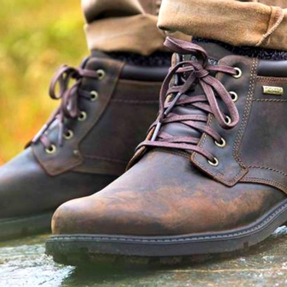 Rockport | Shoes | Rockport Storm Surge Waterproof Brown Leather Work ...